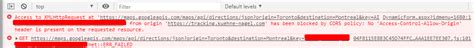 Google Maps Direction API CORS Policy Suporte LATROMI Community
