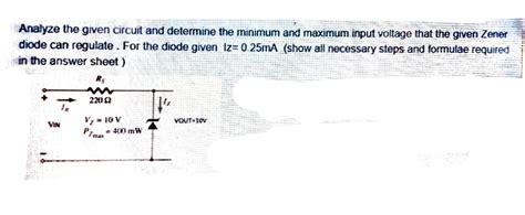 Solved Analyze The Given Circuit And Determine The Minimum Chegg Com