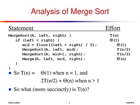 Merge Sort Solving Recurrences The Master Theorem Ppt Download