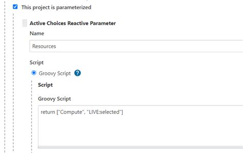 Groovy How To Set Up Reactive Choice Parameter In Jenkins
