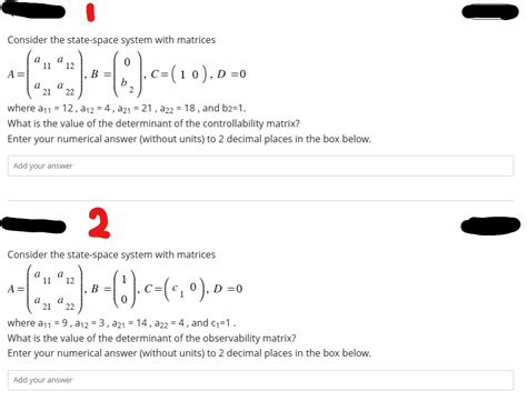 Solved Consider The State Space System With