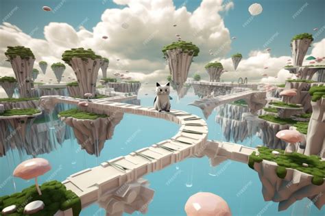 자연에서 귀여운 고양이 Ai 생성 이미지