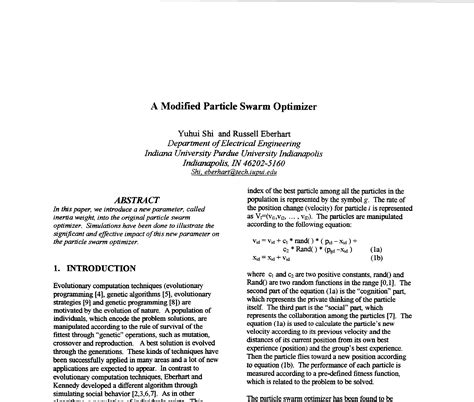 A Modified Particle Swarm Optimizerword文档在线阅读与下载无忧文档