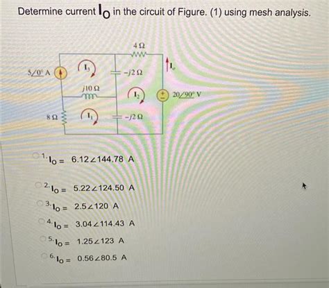 solved determine current io in the circuit of figure 1