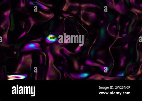 3d Abstract Iridescent Wavy Animation Loop Vibrant Liquid Reflection