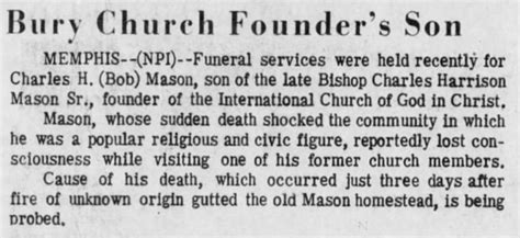 Son Of Bishop Harrison Mason Son Charles H Bob Mason ™