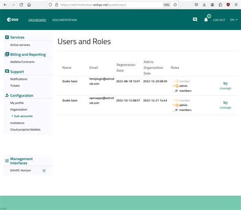 Tenant Manager Users And Roles On Esa Hpc — Esa Hpc 001 Documentation