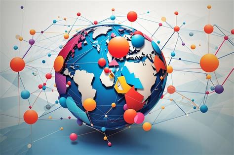 Premium Ai Image Global Communication Background Business Network Design