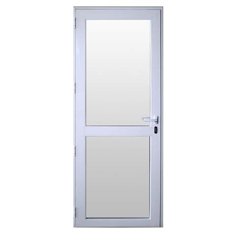 Puerta Aluminio Módena Modelo Con Vidrio Con Faja Pacella Aberturas
