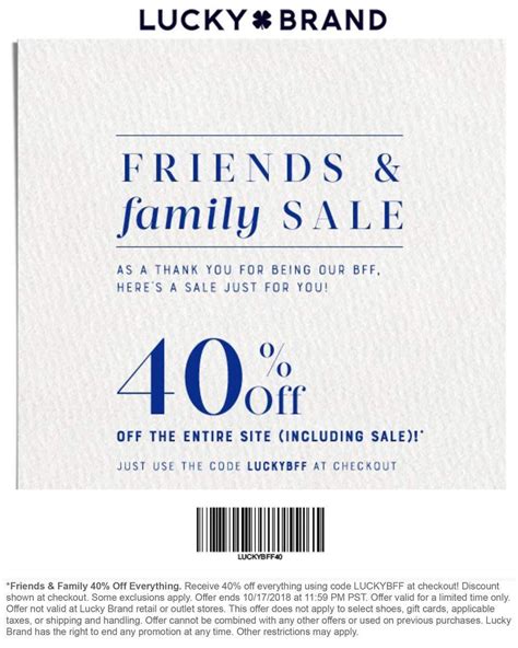 Lucky Brand Online Coupon Code Factory Sale