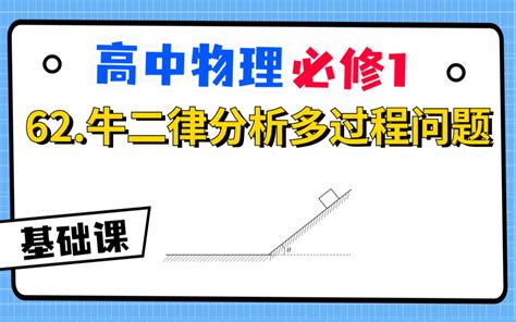 【高中物理必修1系统课】62 牛二律分析多过程问题 继续练牛二！ 哔哩哔哩
