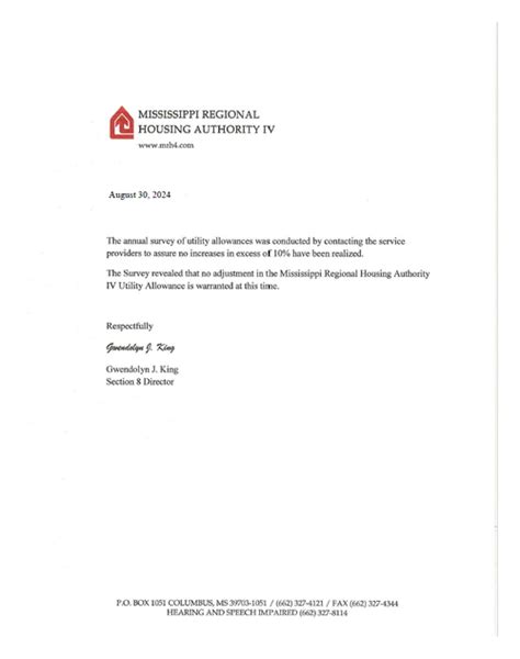 Section 8 Voucher Acceptance Letter
