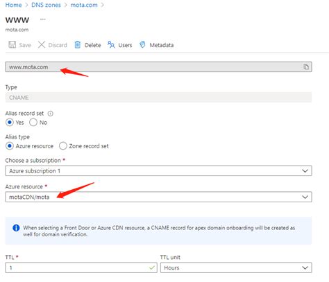 cdn endpoint not recognize my dns record when setting custom domain