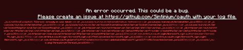 Oauth Doesnt Work In Atm6 · Issue 12 · Sintiniumoauth · Github