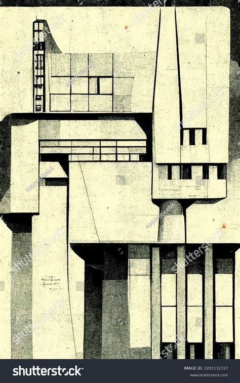 Sketch Constructivist Architecture Stock Illustration 2201132727 Shutterstock
