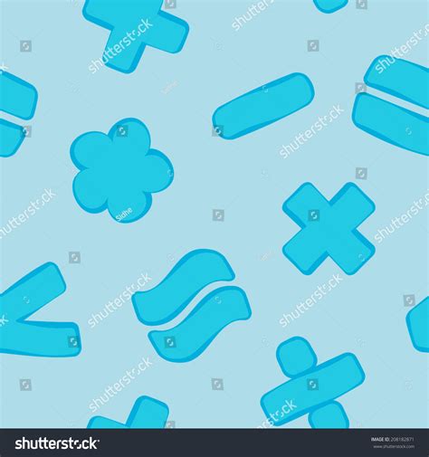 Seamless Background Arithmetic Symbols Stock Vector Royalty Free