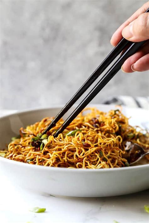 Pan Fried Noodles With Chili Crisp Recipe Pan Fried Noodles Vegan