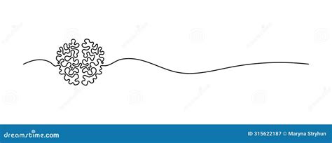 human brain creativity vs logical chaos continuous line drawing concept