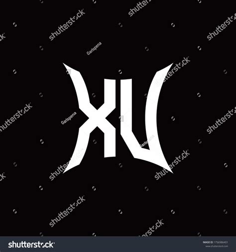 Xv Monogram Logo Sharped Shape Design Stock Vector Royalty Free Shutterstock