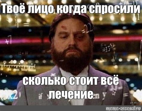 Мем Твоё лицо когда спросили сколько стоит всё лечение Все шаблоны Meme