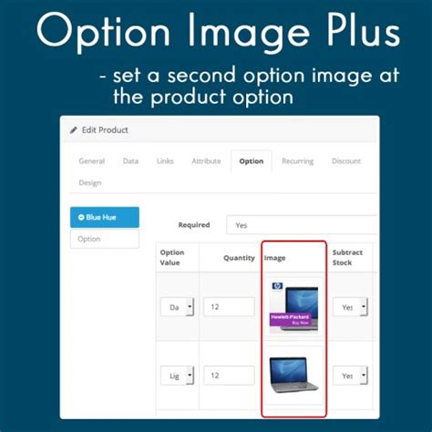 OpenCart Option Image