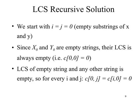 Lecture 13 Longest Common Subsequence Lcs Ppt