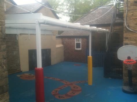 Treetops Day Nursery Sheffield Wall Mounted Canopy Able Canopies