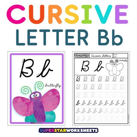 Cursive B Superstar Worksheets