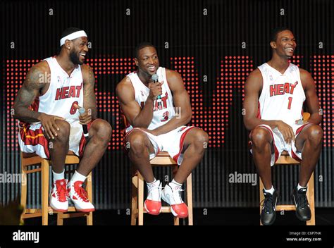 Dwyane Wade And Lebron James And Chris Bosh