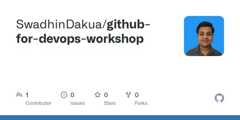 Github Swadhindakuagithub For Devops Workshop