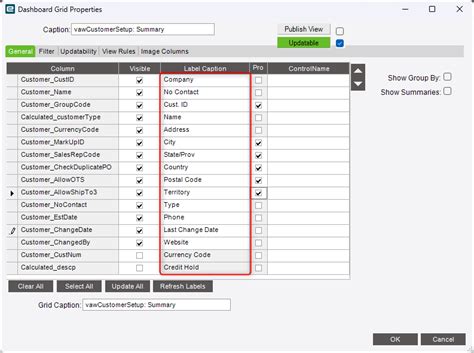 Dashboard Query Labels Are Different From Baq Labels Kinetic Erp
