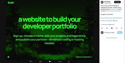 Rohit Singh On Linkedin Buildr Developerportfolio Webdevelopment Techinnovation 12 Comments