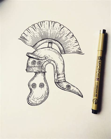 Roman Helmet Drawing At Getdrawings Free Download