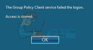 How To Fix The Group Policy Client Service Failed The Logon Error