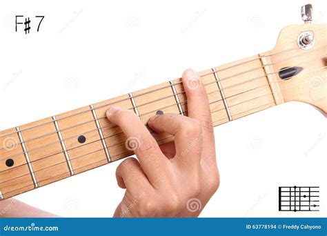 F Sharp Dominant Seventh Guitar Chord Tutorial Stock Photo Image Of Master Learn 63778194