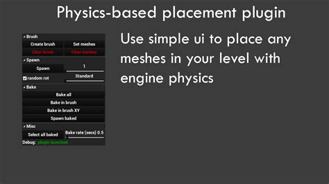 Physics Based Placement Plugin In Code Plugins Ue Marketplace