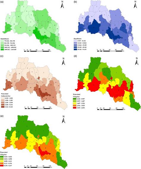 Spatial Distribution Map Of Annual Nps Output A Rainfall B