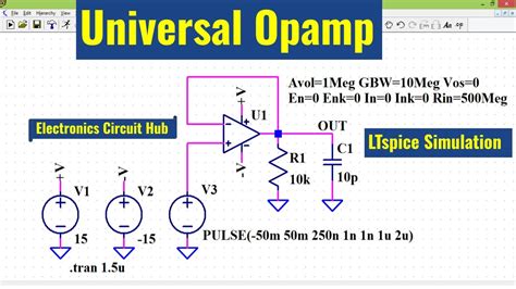 LTSpice Universal Opamp | Simulation - YouTube
