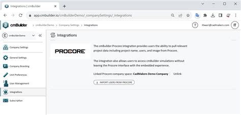 11 Procore Integration Intro Cmbuilder Support