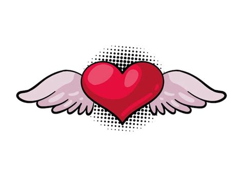 Corazones Con Alas Dibujo