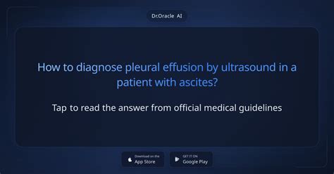 How To Diagnose Pleural Effusion By Ultrasound In A Patient With Ascites