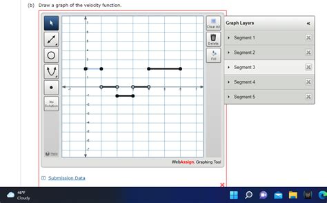 Solved B Draw A Graph Of The Velocity Function 46°f