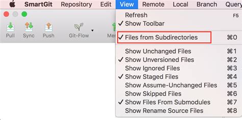 Git Smartgit Repositories View Not Showing Files But Folders Only