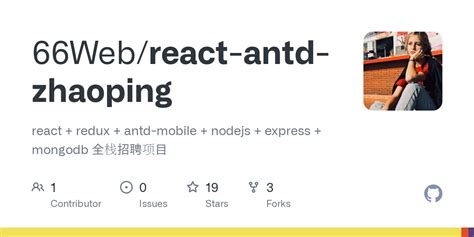 Github Web React Antd Zhaoping React Redux Antd Mobile Nodejs Express Mongodb