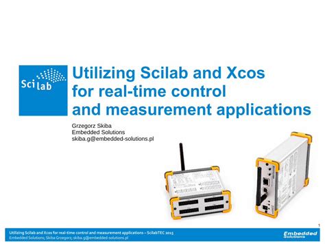 Pdf Utilizing Scilab And Xcos For Real Time Control And Measurement