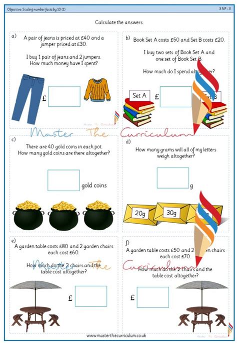 Scaling Number Facts By 10 1 Master The Curriculum
