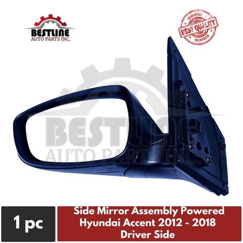 Side Mirror Assembly Powered Electronic Driver Side Lt For Hyundai