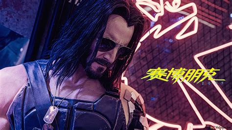 Cyberpunk 2077 Video Oyunu Johnny Silverhand Cosplay Guy 4k Duvar