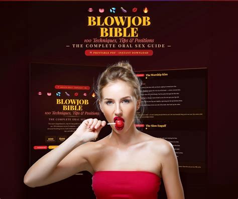 Blowjob Tasks Bible 100 Techniques Guide Oral Sex Tips Positions