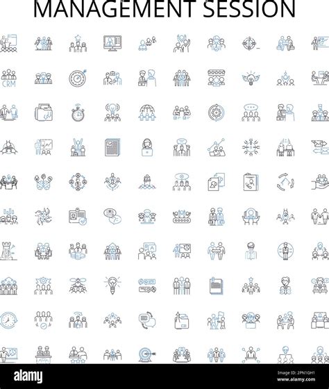 Management Session Outline Icons Collection Manage Workflow Process